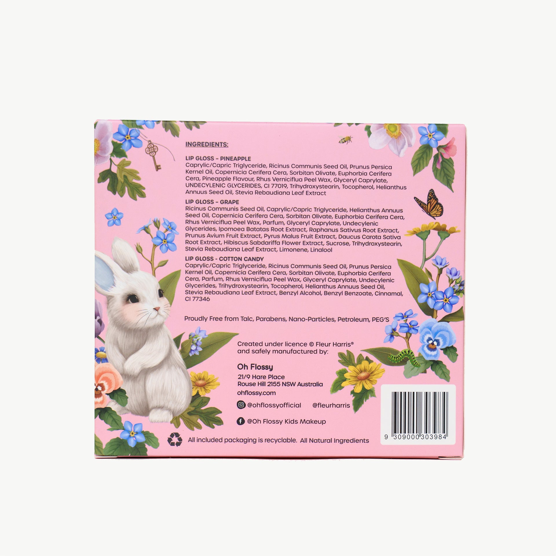 Oh Flossy X Fleur Harris - Garden of Dreams Collection Natural Lip Glo